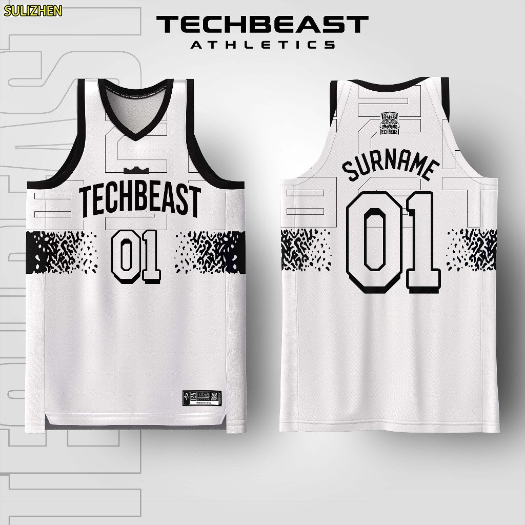 Supremo Full Sublimation Basketball Jersey Techbeast ( CUSTOM NAME + NUMBER ) | Shopee Singapore