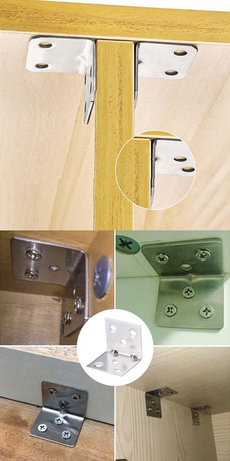 1/5/10Pcs Heavy Duty Stainless Steel L Shape Joint - for Wood, Shelf ...