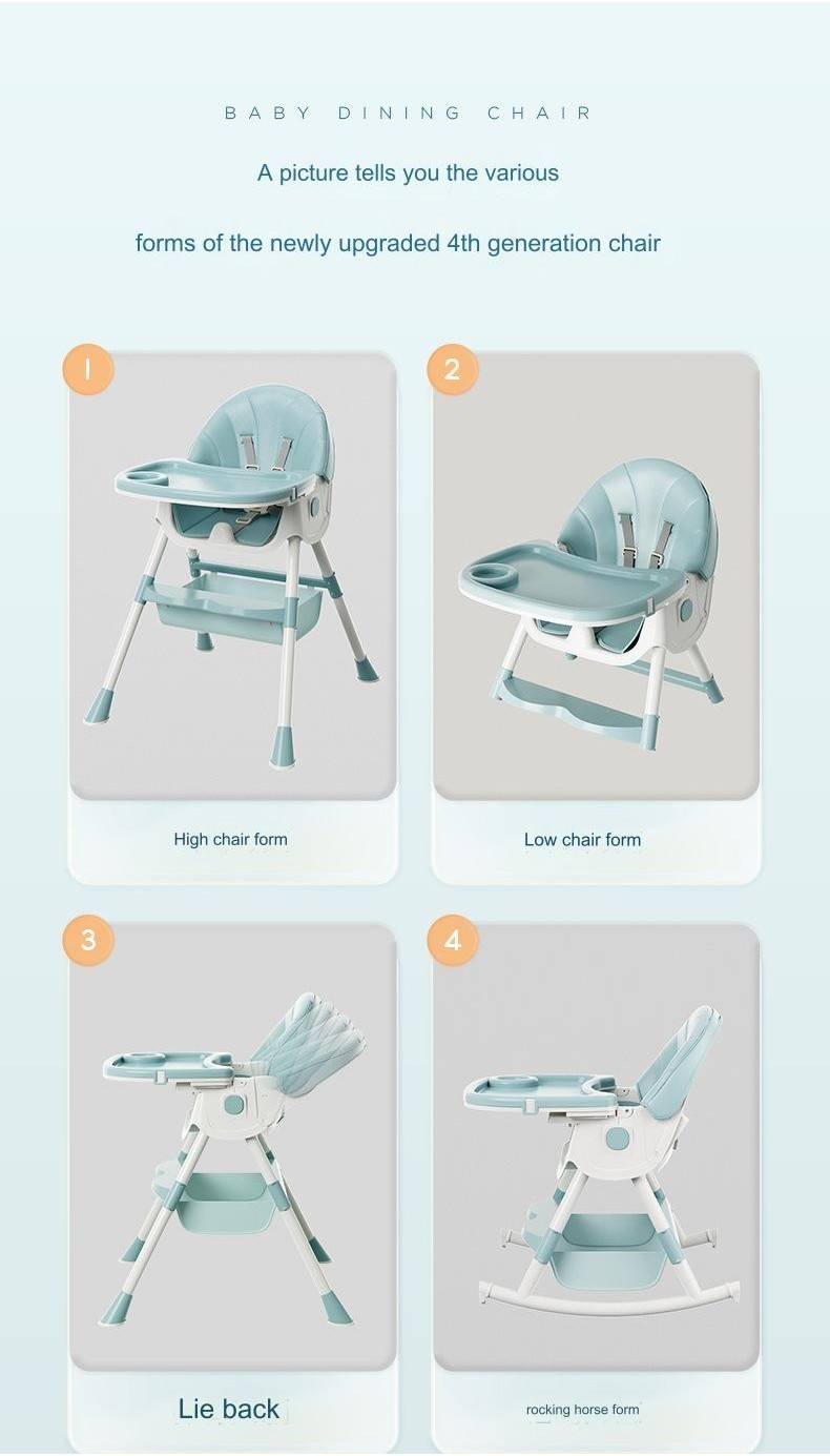 Multifunction Foldable Baby High Chair Feeding Chair Safety Seat Kids ...