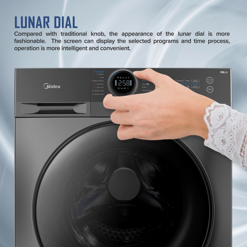 Midea MF200D100WB Combo Washer Dryer (10Kg Wash / 7Kg Dry), Water ...