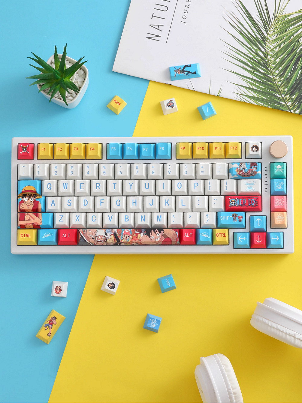 Japanese Anime Keycaps Cherry Profile PBT 126 Keys Keycap One Piece ...