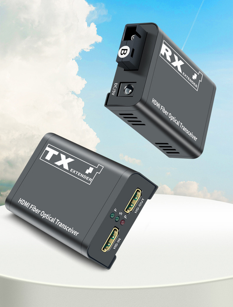 20Km HDMI Fiber Extender Over Single SC Fiber Optical Cable 3km 1080P ...