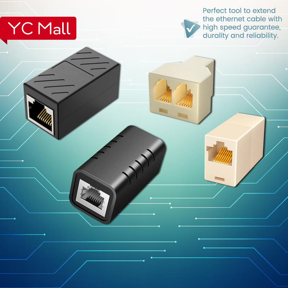 RJ45 Cat5e Cat6 Cat7 Shielded Ethernet Lan Cable Joiner Extender ...