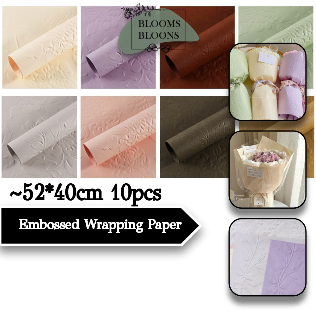 [SG] Floral Embossed Paper for Flower Bouquet or DIY or Arts and Craft ...