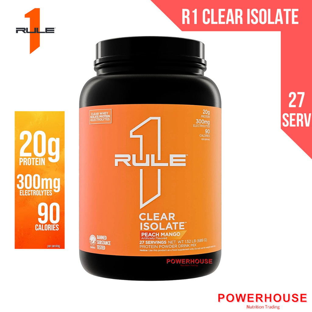 Rule 1 Clear Isolate - 27 servings [R1, clear whey isolate protein ...