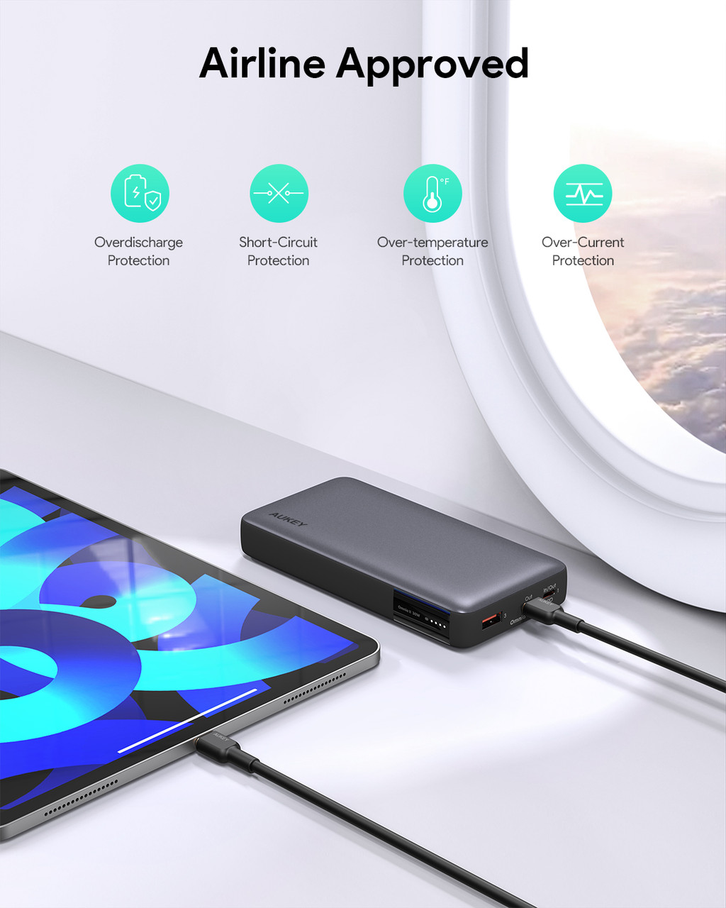 AUKEY PB-Y42 Sprint X 30W PD 20000mAh Portable Power Bank for Mobile ...