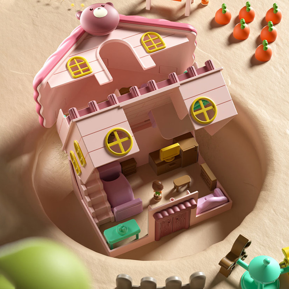 Toy House for Girls Pretend Play Toys Doll House Simulation Villa ...