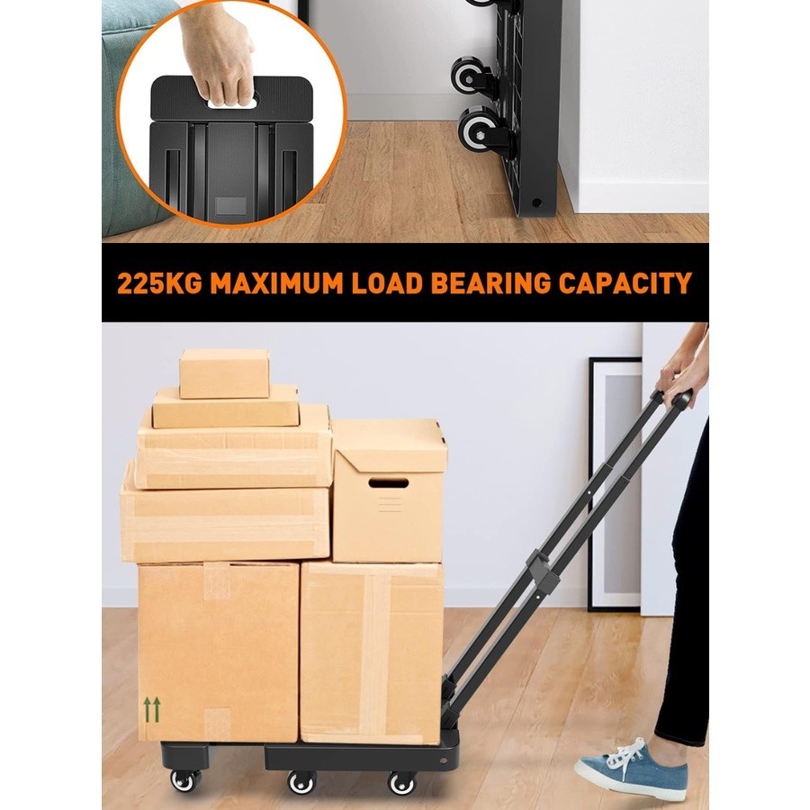 New Gen 2 Foldable trolley Universal wheel Platform car The six round ...