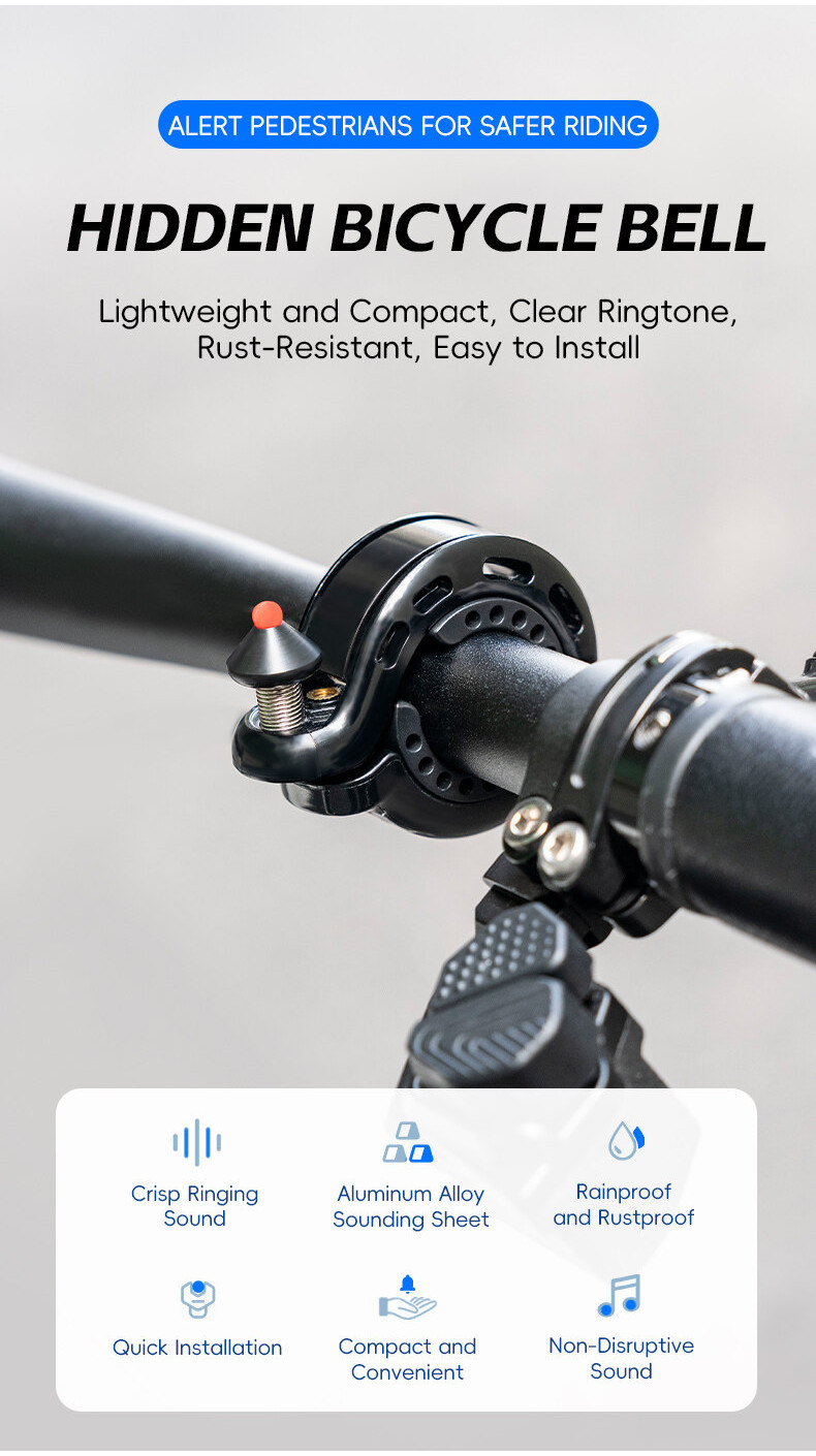 【SG Delivery】ROCKBROS Bicycle Bell High Decibel Portable Cycling Hidden ...