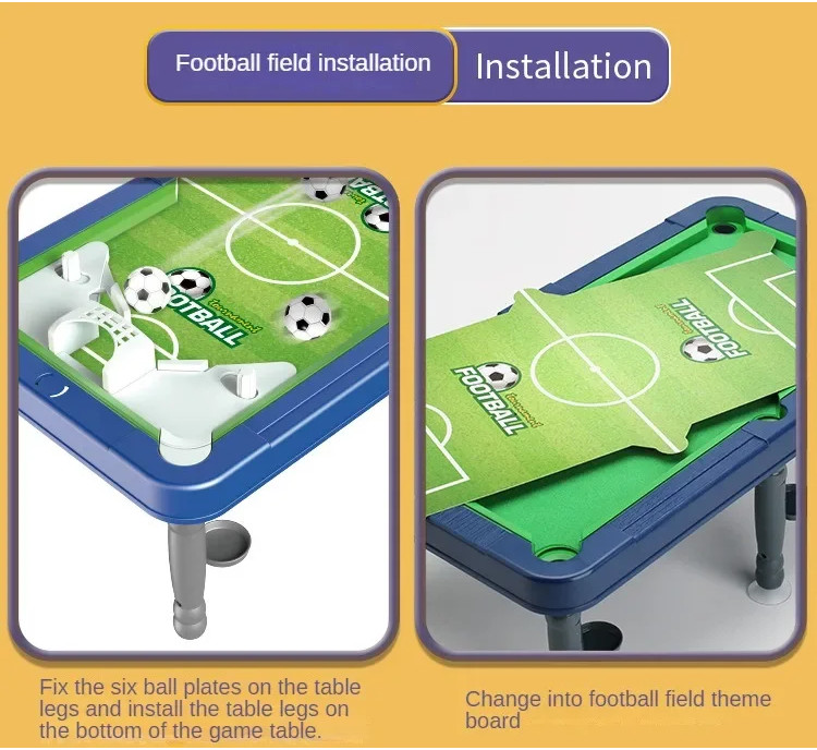 6-in-1 Table Top Sports Game Set Tabletop Soccer Basketball Ice Hockey ...