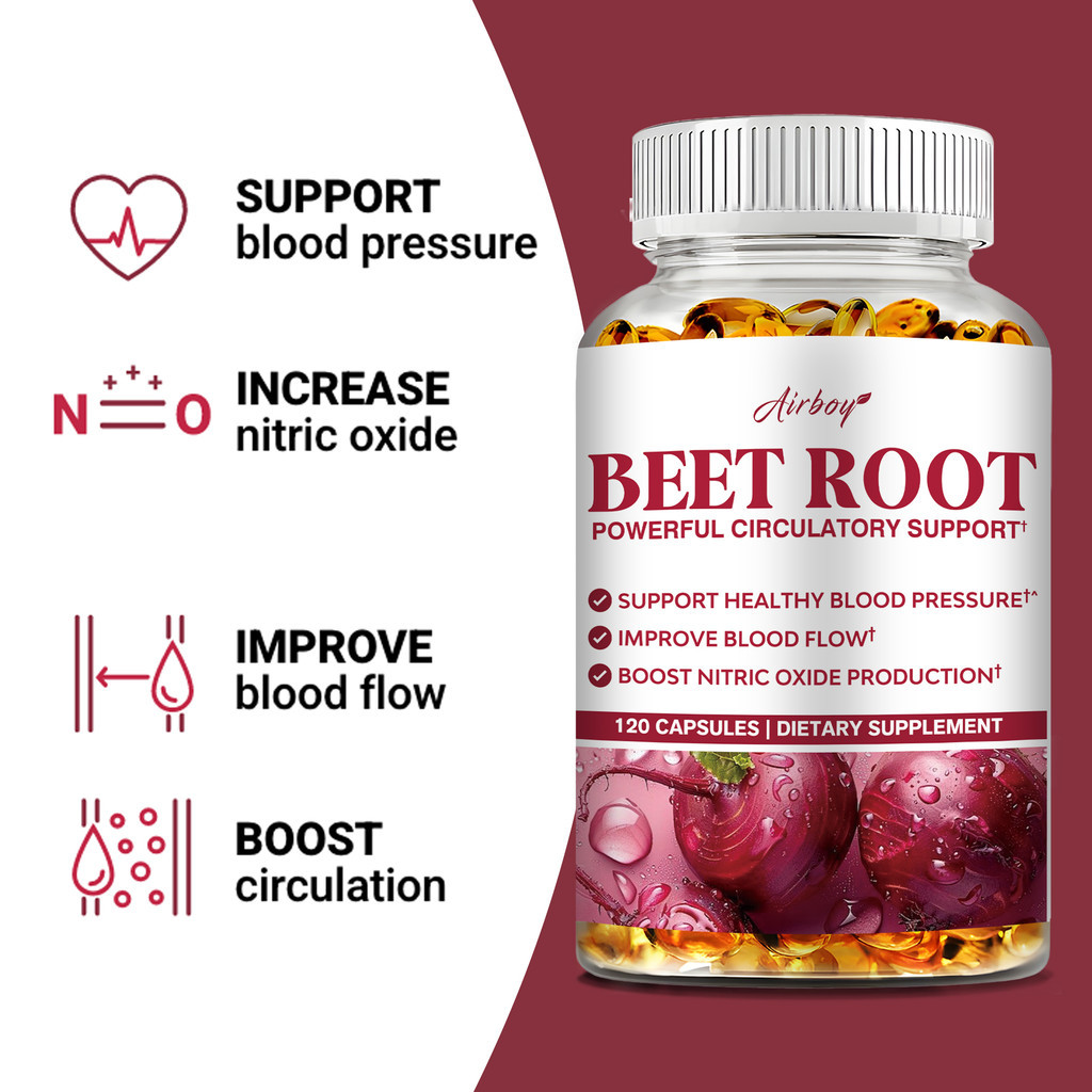 Airboy Total Beets Blood Pressure Support with Grape Seed Extract and ...