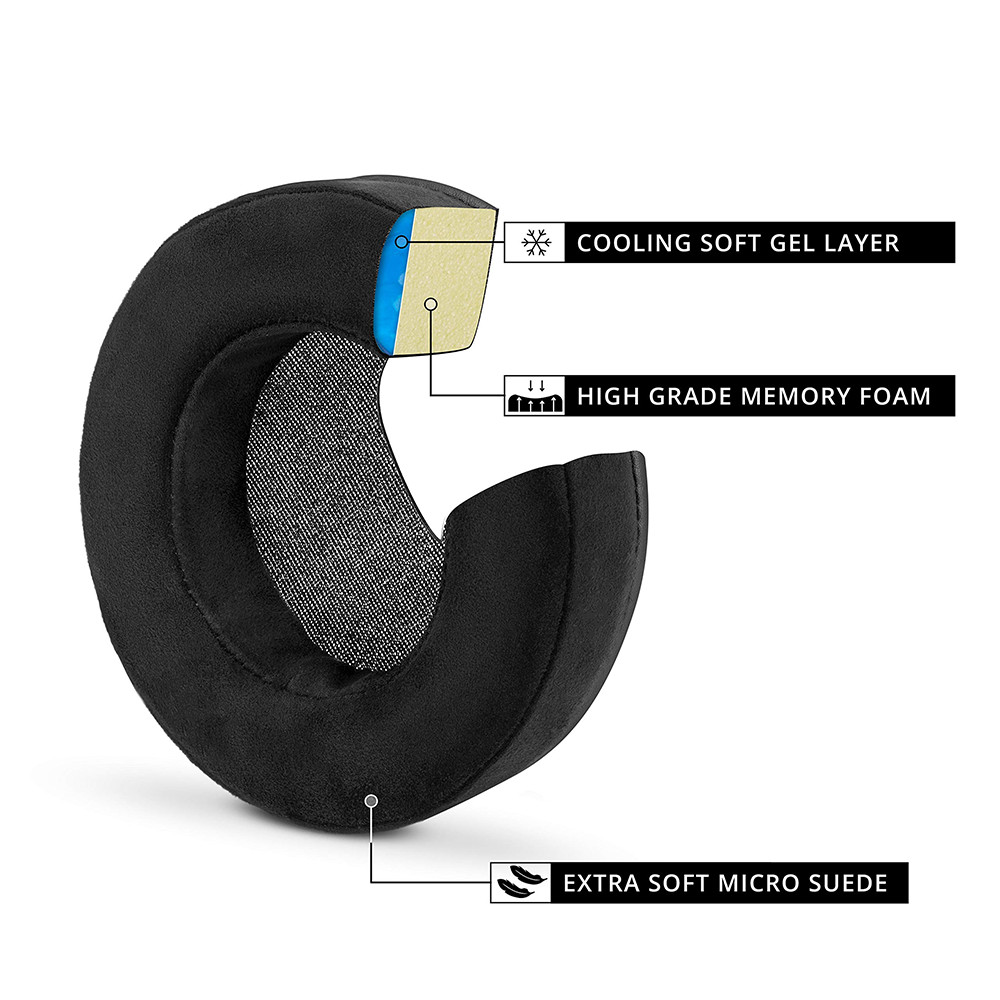 Replacement Cooling Gel Earpads Ear Pads Muffs Cups Cover Repair Parts ...