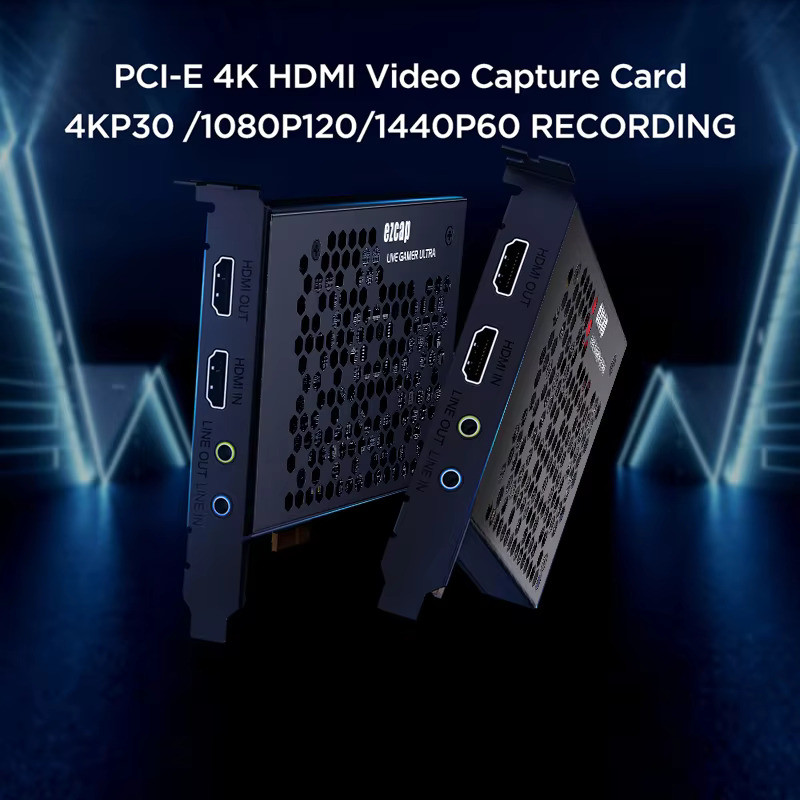 4K 60fps HDR Loop PCI-e HDMI Video Capture Card 4Kp30 1080P@120FPS Game ...
