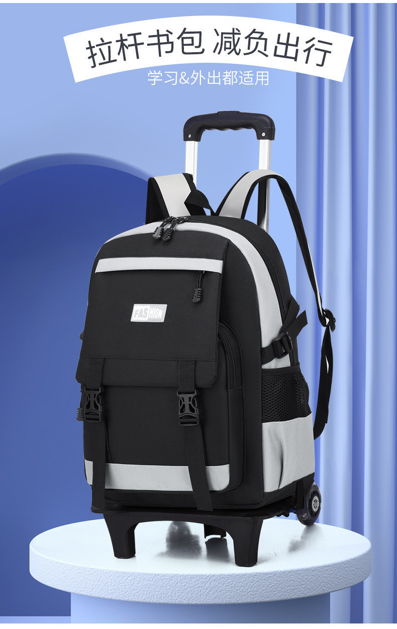 Trolley School Bag Primary School 2 or 6 Wheel Kids Roller Bag Girl Boy ...