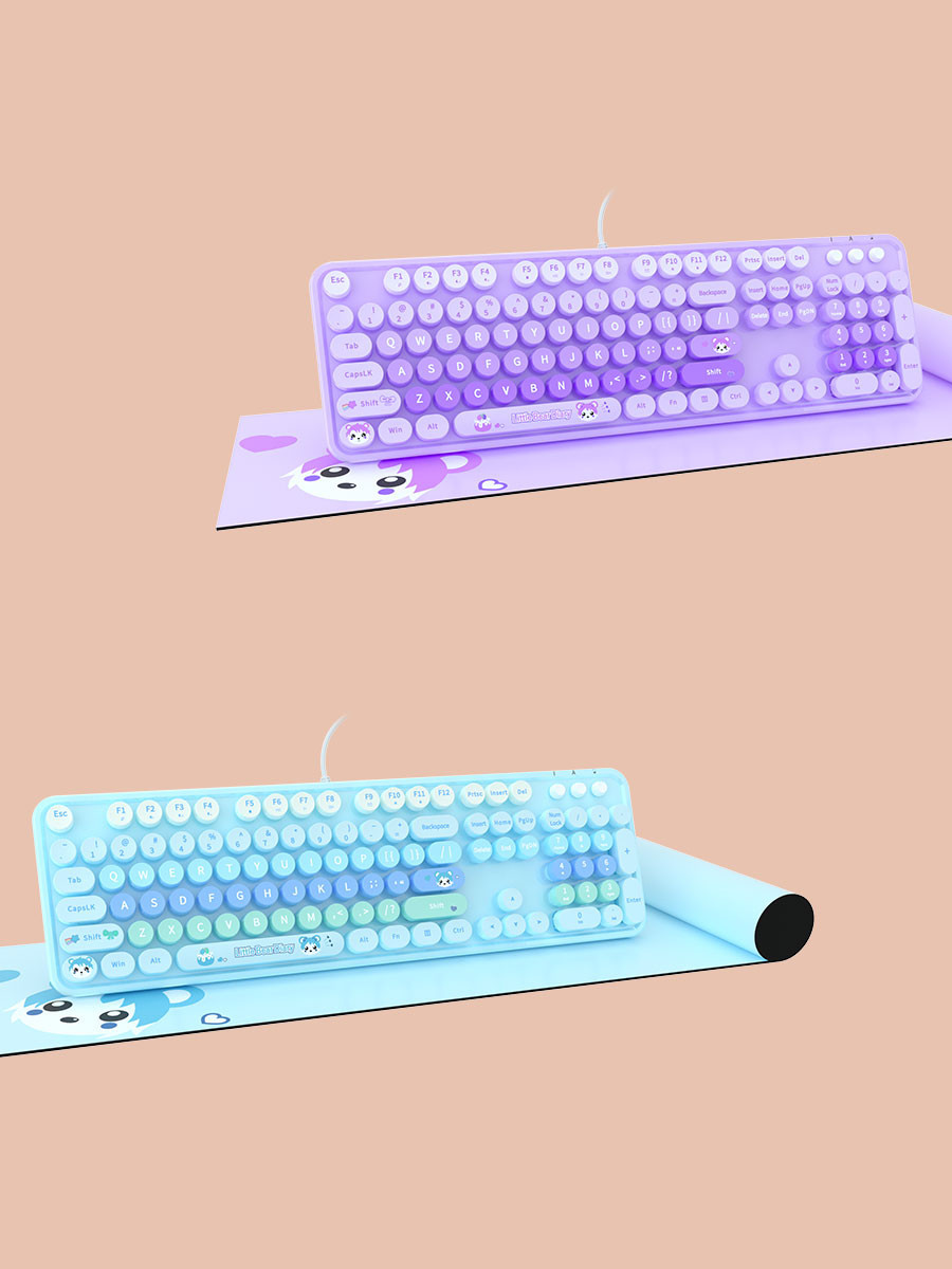 MOFII Sweet Wired Little Bear Diary Keyboard Best choice for Present PC ...