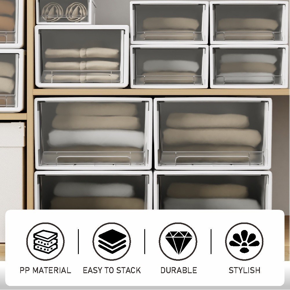 🇸🇬Koala Home🔥Storage Drawers Box Stackable Storage Chest Drawers Box ...