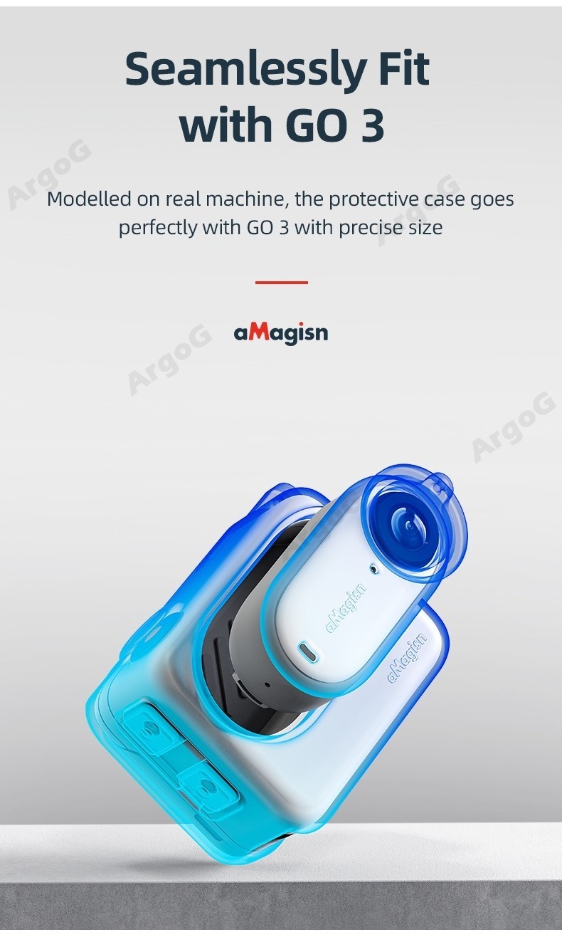 aMagisn Silicone Case for Insta360 GO 3 / 3S Protective Cover Comes ...