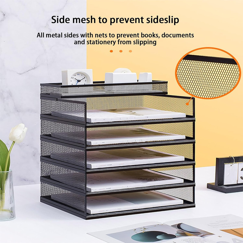 Office File Box Desktop A3A4 Document Organizer Stackable Laminated ...