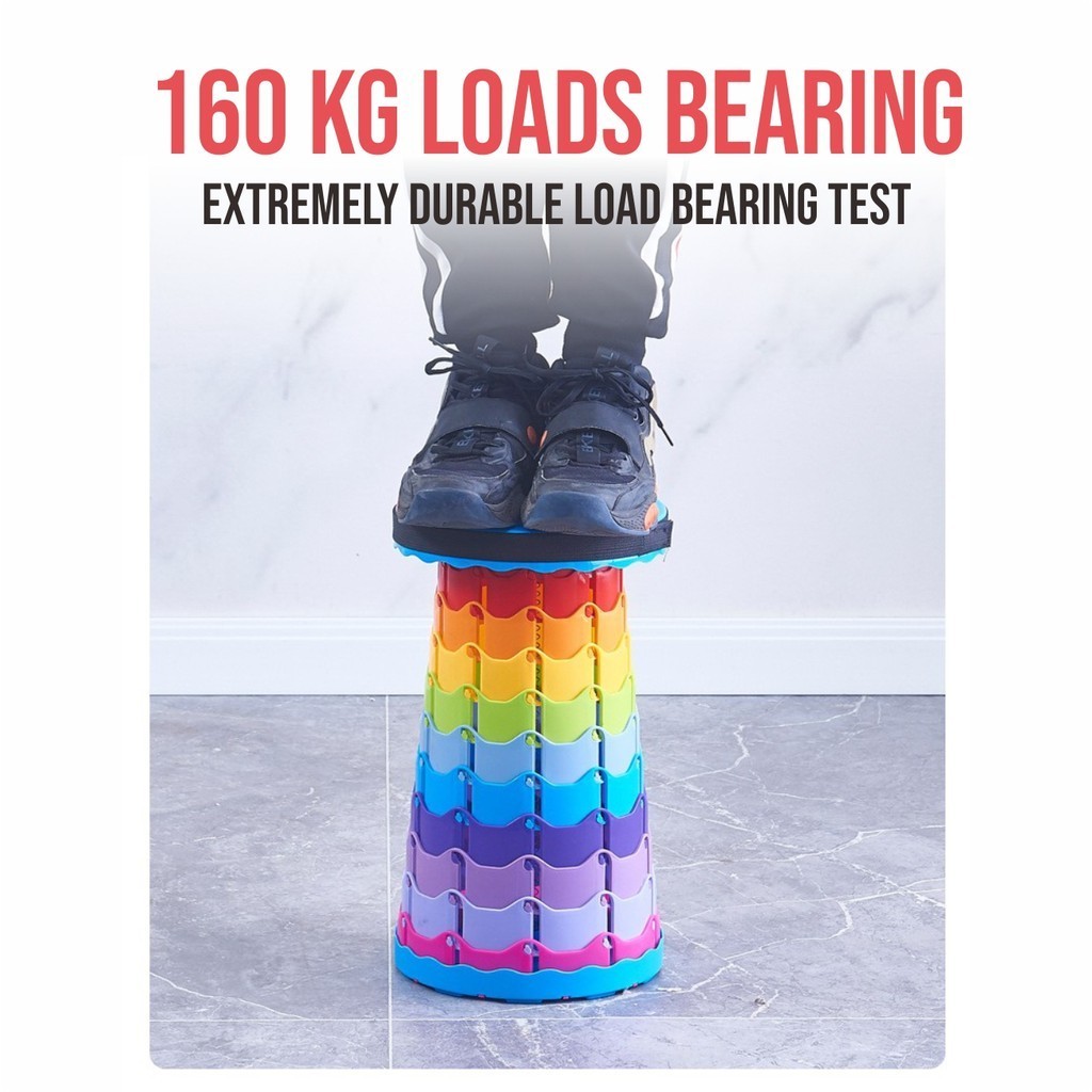 🇸🇬Koala Home🔥Foldable Stool Collapsible Portable Stool Telescopic ...