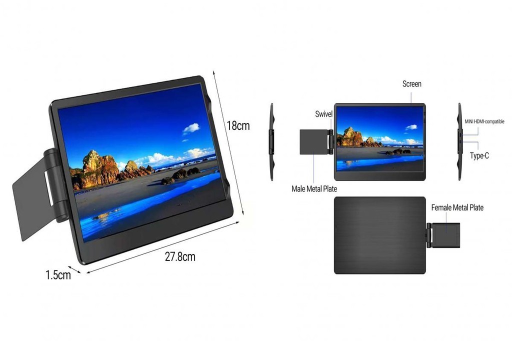 thatsakes Laptop Extender Monitor Gaming Monitor High Resolution ...