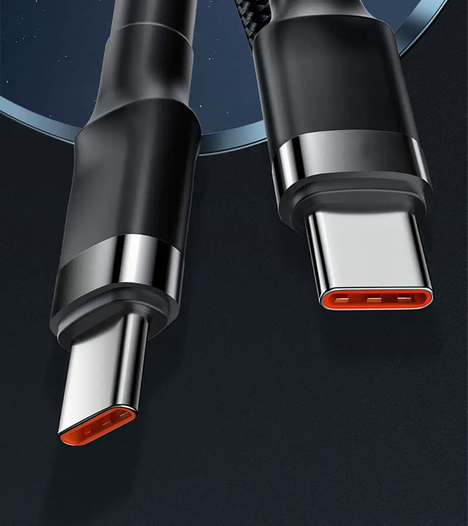 PD 120W USB Fast Charger Cable 6A USB C To USB C Cable Type C to Type C ...
