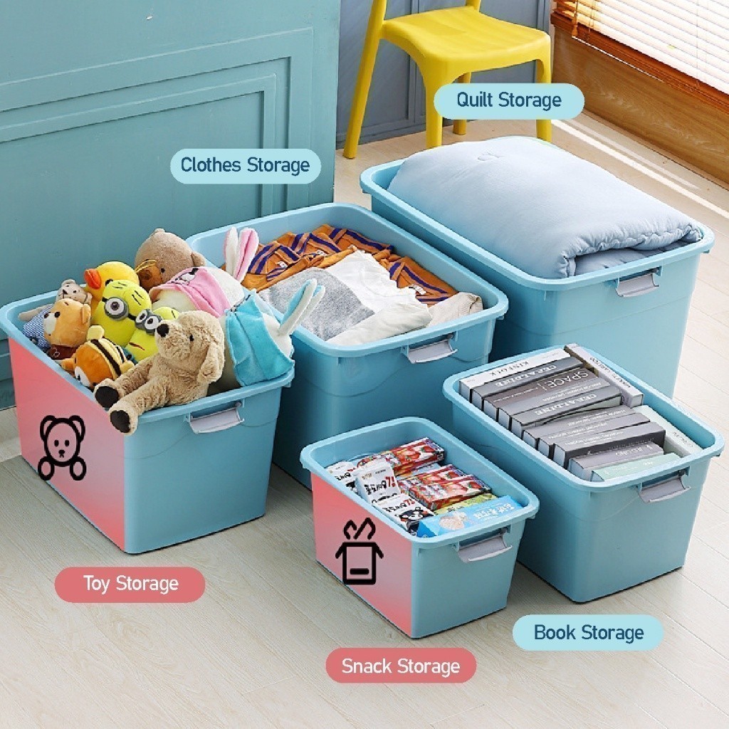 🇸🇬Koala Home🔥Storage Box / Plastic Stackable Container Large Capacity ...