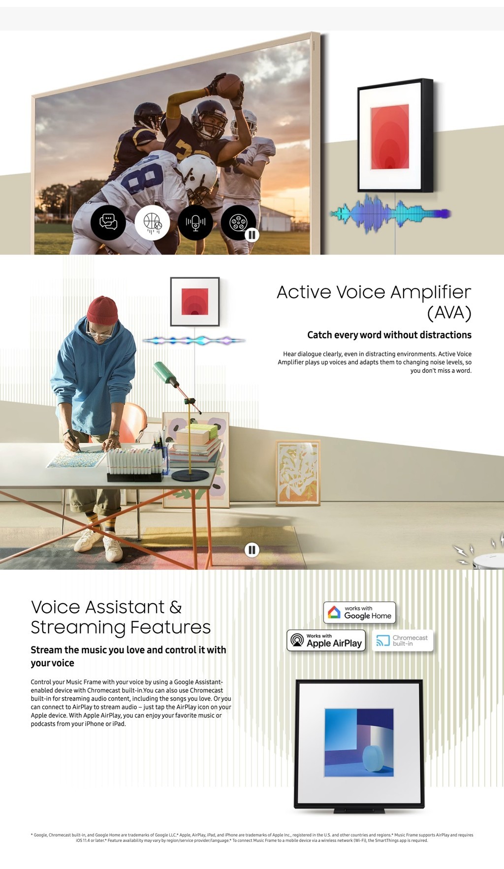 Samsung Music Frame HW-LS60D Frame Design Wireless Speaker (2024 ...