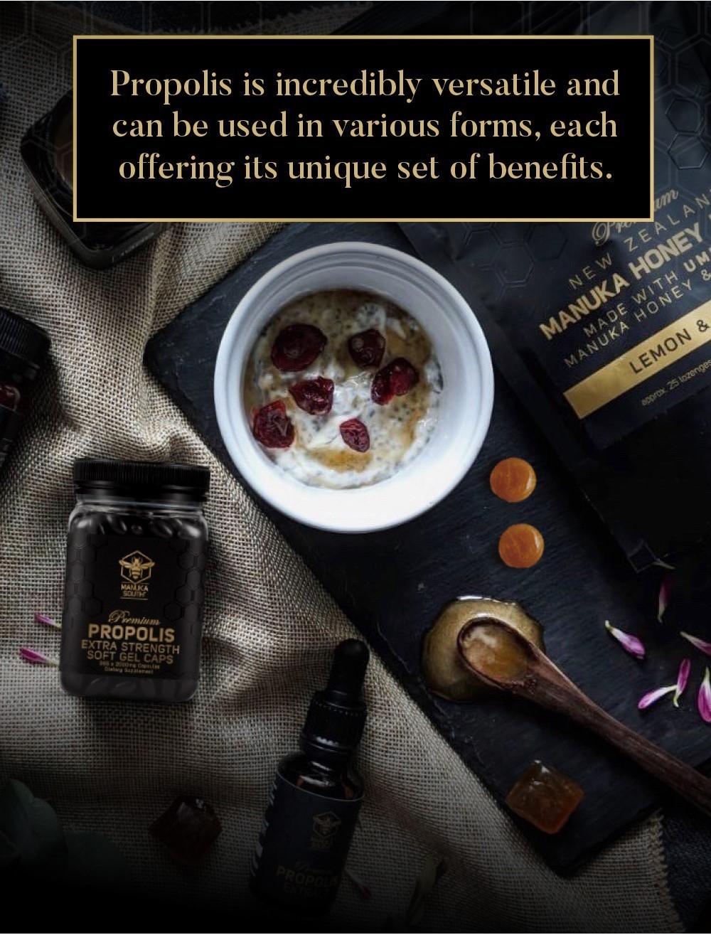 Manuka South UMF 15 Manuka Honey+Propolis Drops Lozenges for Cough Flu ...