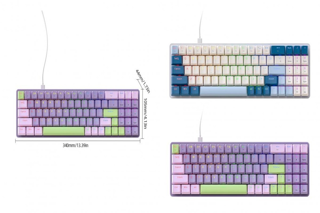 [Ft] Mechanical Keyboard 78 Keys Quiet Hot-swappable Gaming Keyboard ...