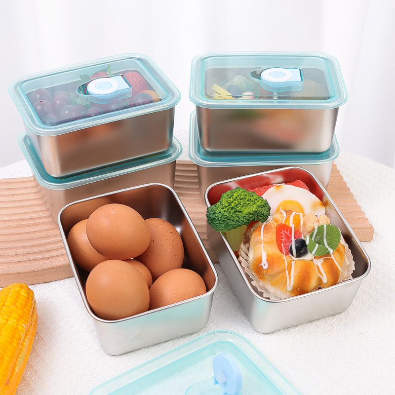 304 Stainless Steel Lunch Box with Lid - Kitchen Bento Box - Heat ...