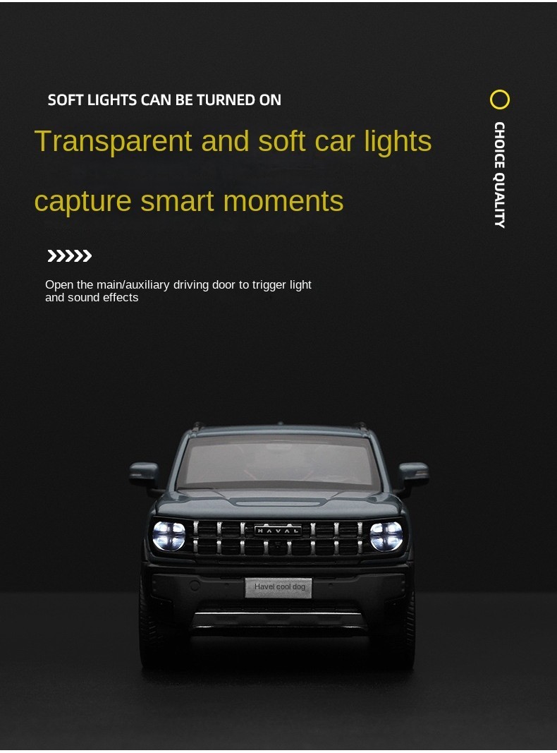 Caipo Cca Car Model 1:32 Gwm Haval Cool Dog Car Model Sound and Light ...
