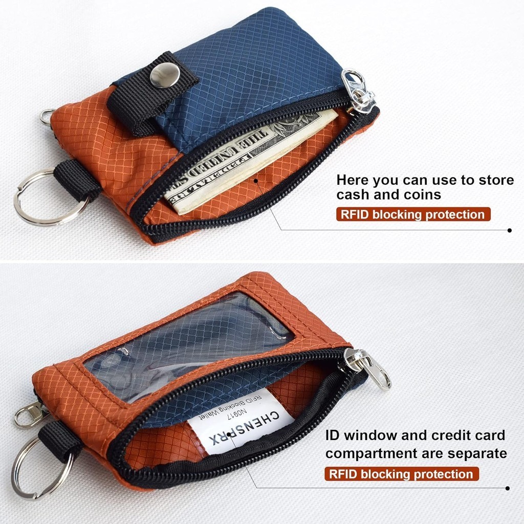 Minimalist RFID Blocking Small Wallet with ID Badge Window Waterproof ...
