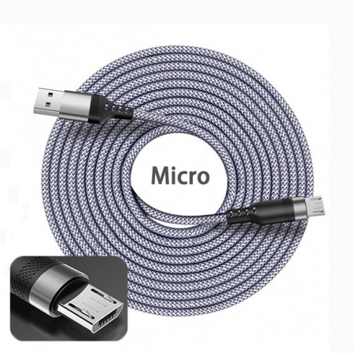 8M/5M/3M USB to TYPE C Micro USB Cable Fast Charging Wire 1M/2M Braided ...