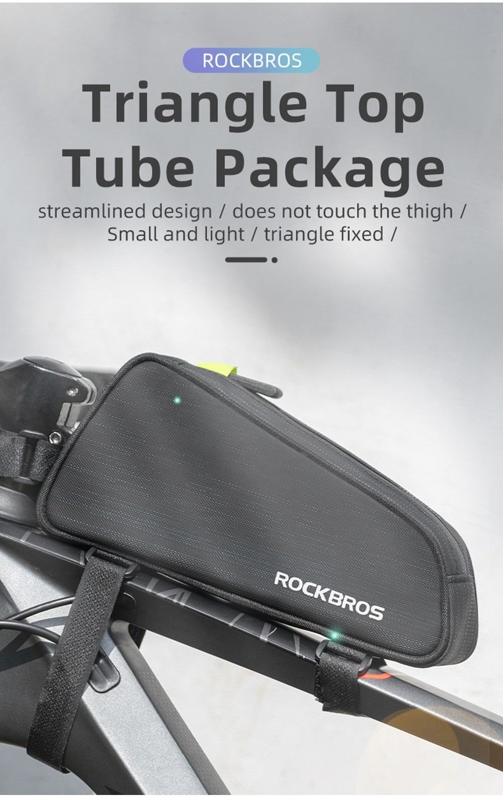 ROCKBROS Bicycle Bag Portable Triangle Mountain Bike Frame Bag ...