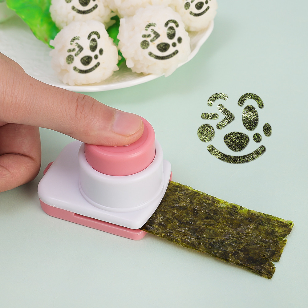 Seaweed Nori Punch Cutter Smile Face Cartoon Rice Embossing Moulds ...