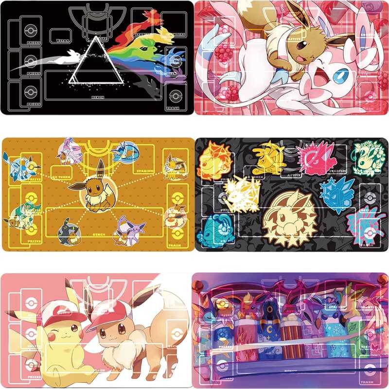 Gaming Mouse Pad Pokemon PTCG Card Mat Sylveon Leafeon eevee pikachu ...