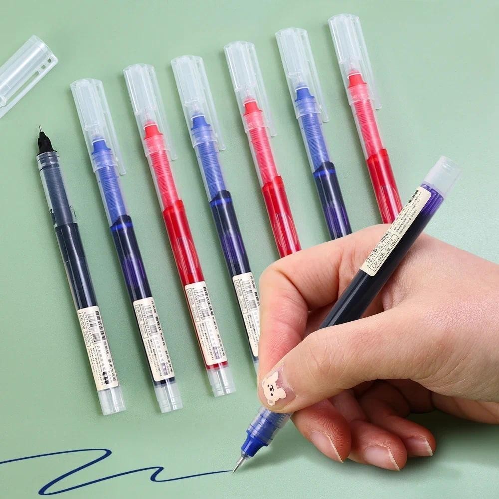 High-capacity Needle Type 0.5mm Gel Pens Straight Liquid Ballpoint Pen ...