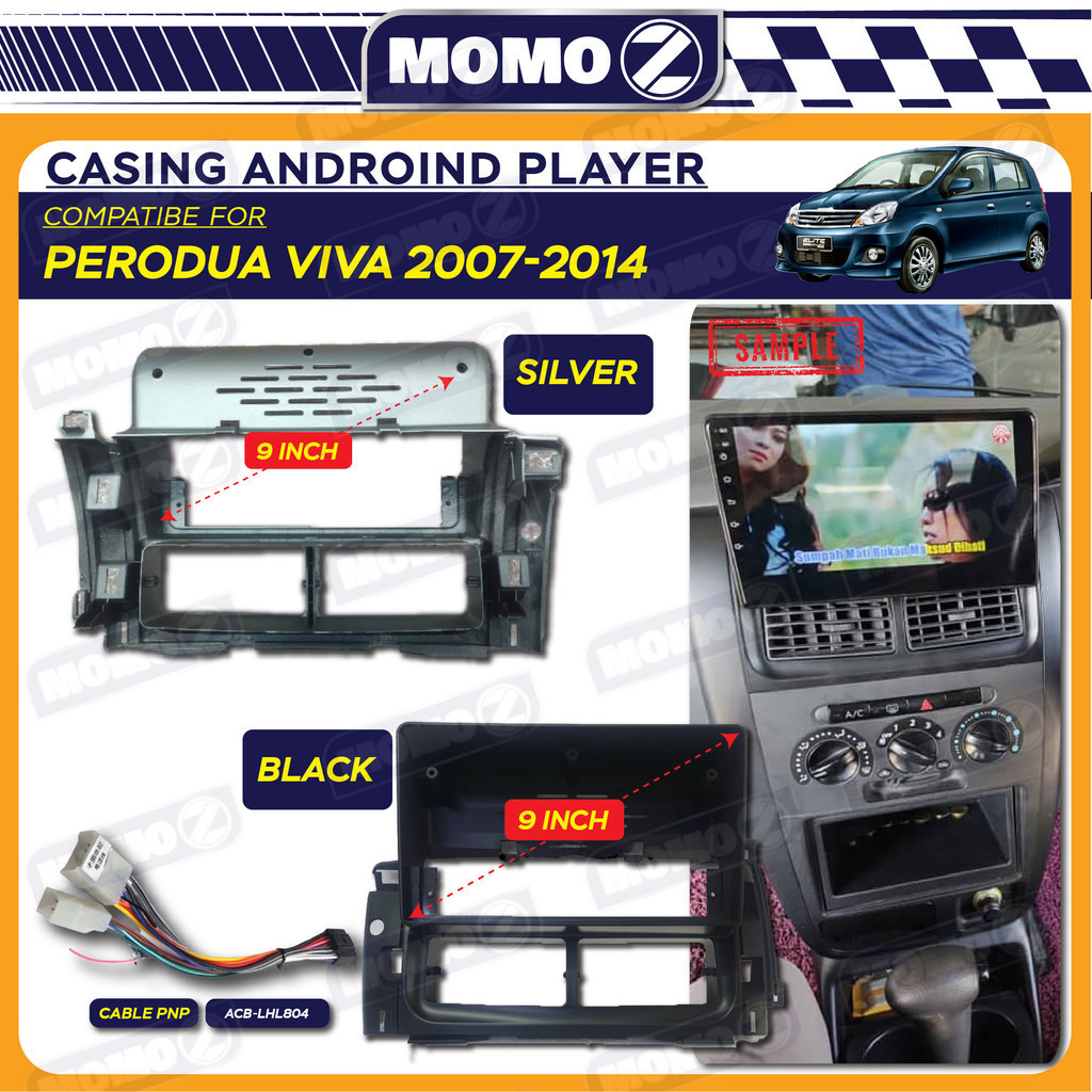 Car Perodua Viva 2007 - 2014 Dashboard Audio Android Player Casing 9 ...