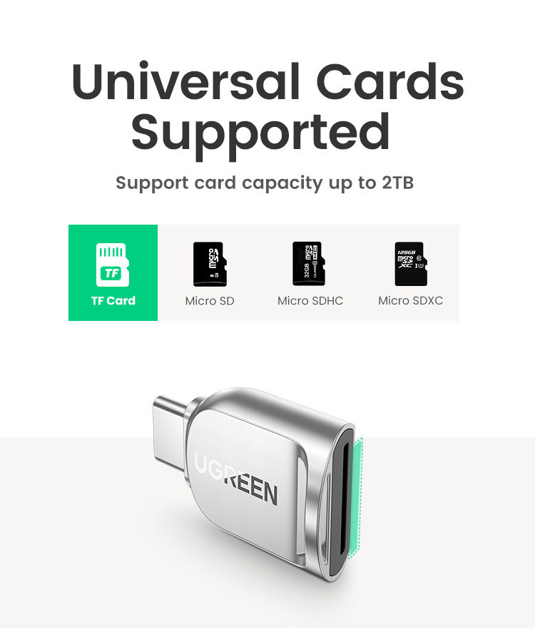 UGREEN TF Card Reader USB C Micro SD Card Reader USB 3.0 Type C OTG ...