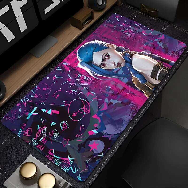 League of Legends Jinx Mousepad Arcane Gaming Accessories Large Mouse ...