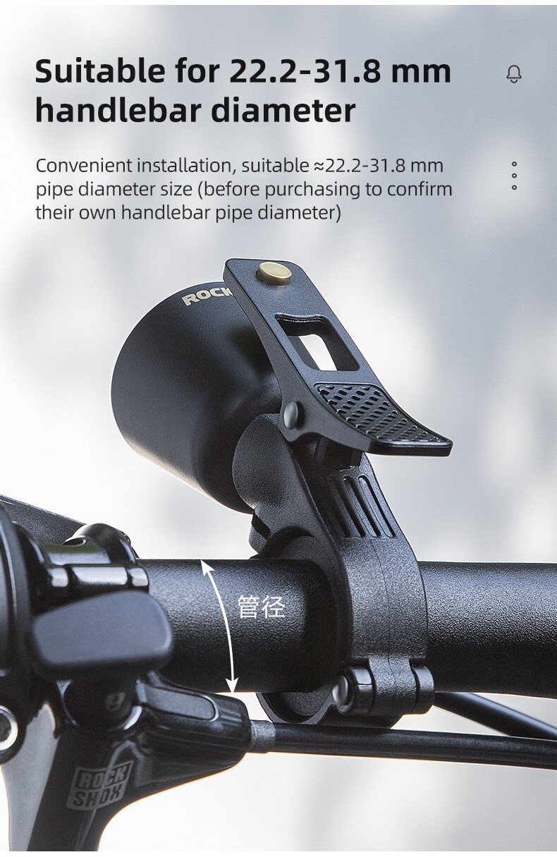 Aluminum Bicycle Ring Bell Mudder 2-Pack Adjustable Bike Bell - Loud ...