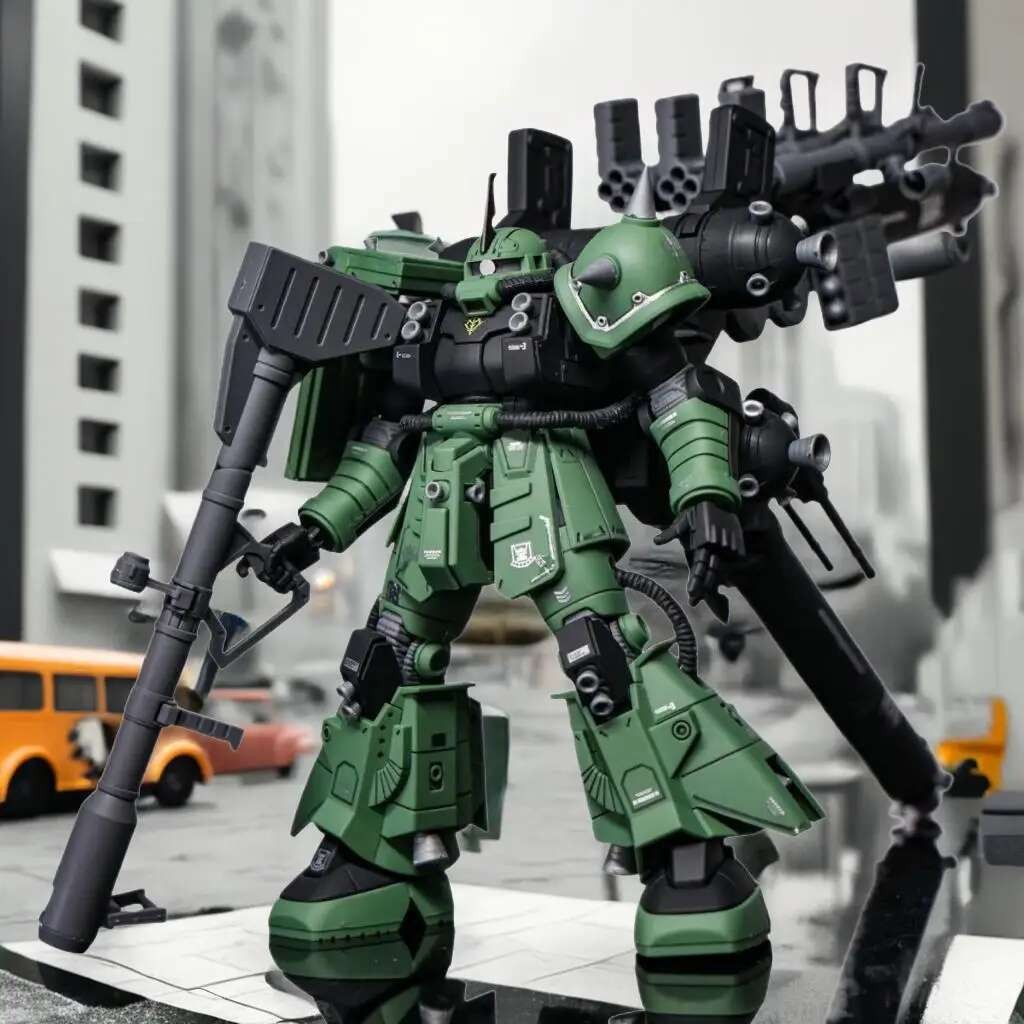 Weimei HG 1/144 Psycho MS-06R Assembly Model Kit Green Zaku Cannon Ver ...