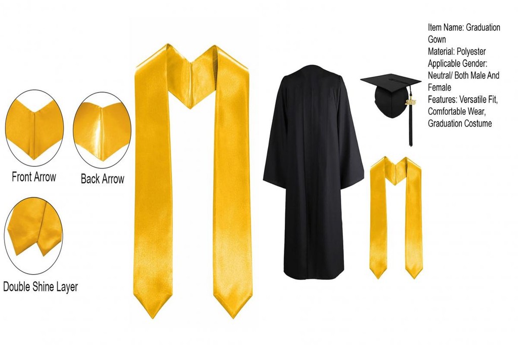 FOCUS Graduation Gown for Men Junior High School Graduation Gown 3 ...