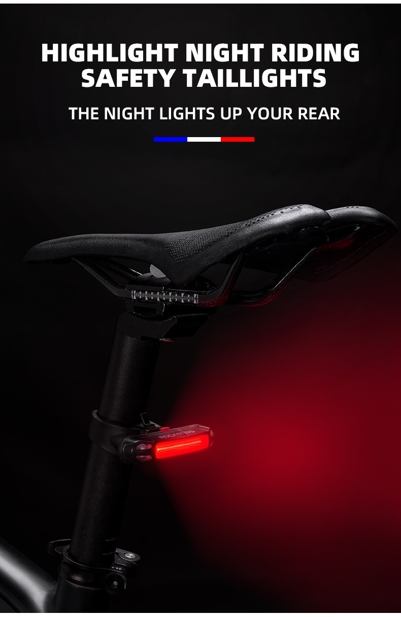 【SG Delivery】ROCKBROS Bicycle Light Cycling USB Rechargeable Seat Fork ...