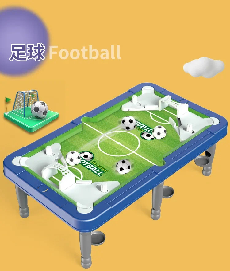 6-in-1 Table Top Sports Game Set Tabletop Soccer Basketball Ice Hockey ...
