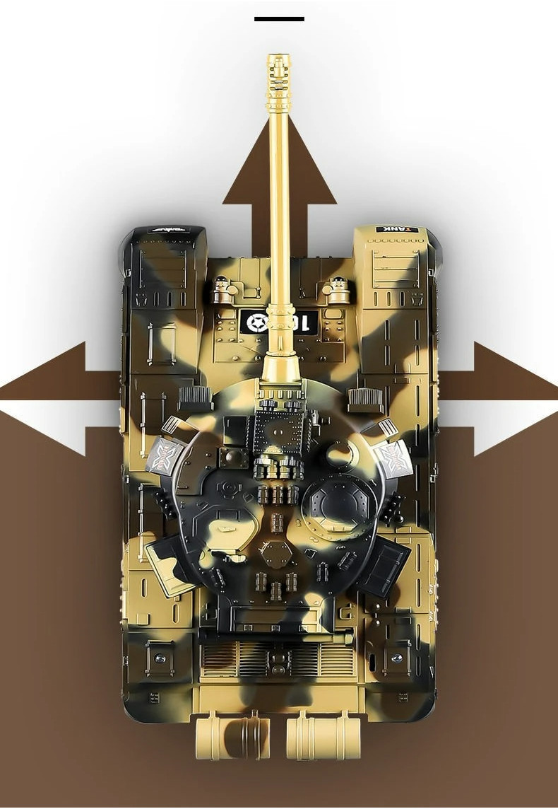 33cm RC Tank 2.4Ghz 7-Channel Remote Control Tank Model Toys Military ...