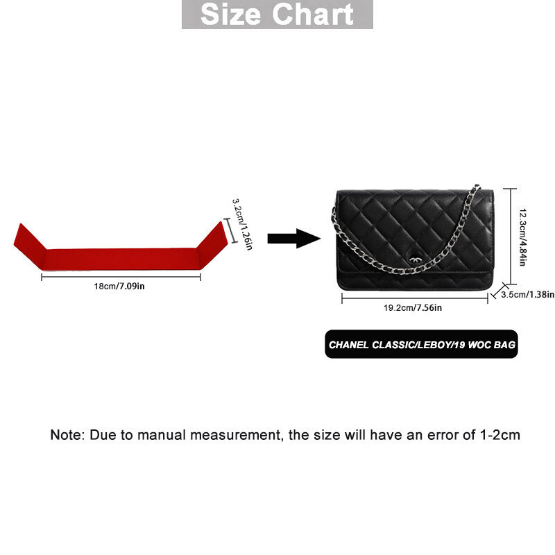 2pcs Fits for Cc Woc Base Shaper Insert Bag Organizer Handbag Portable ...