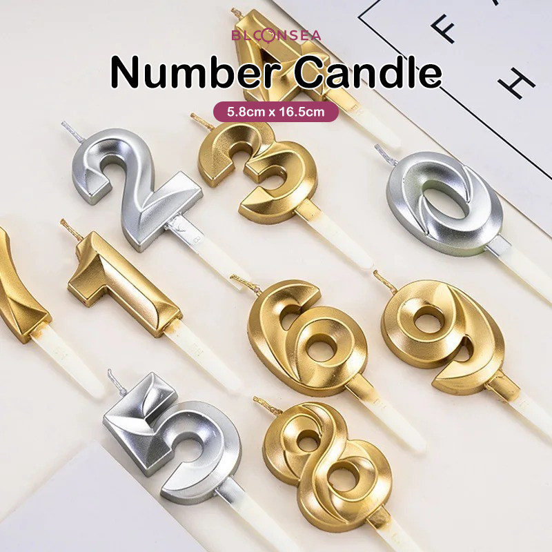 0-9 Number Candle Cake Topper Birthday Party Dessert Table Decoration ...