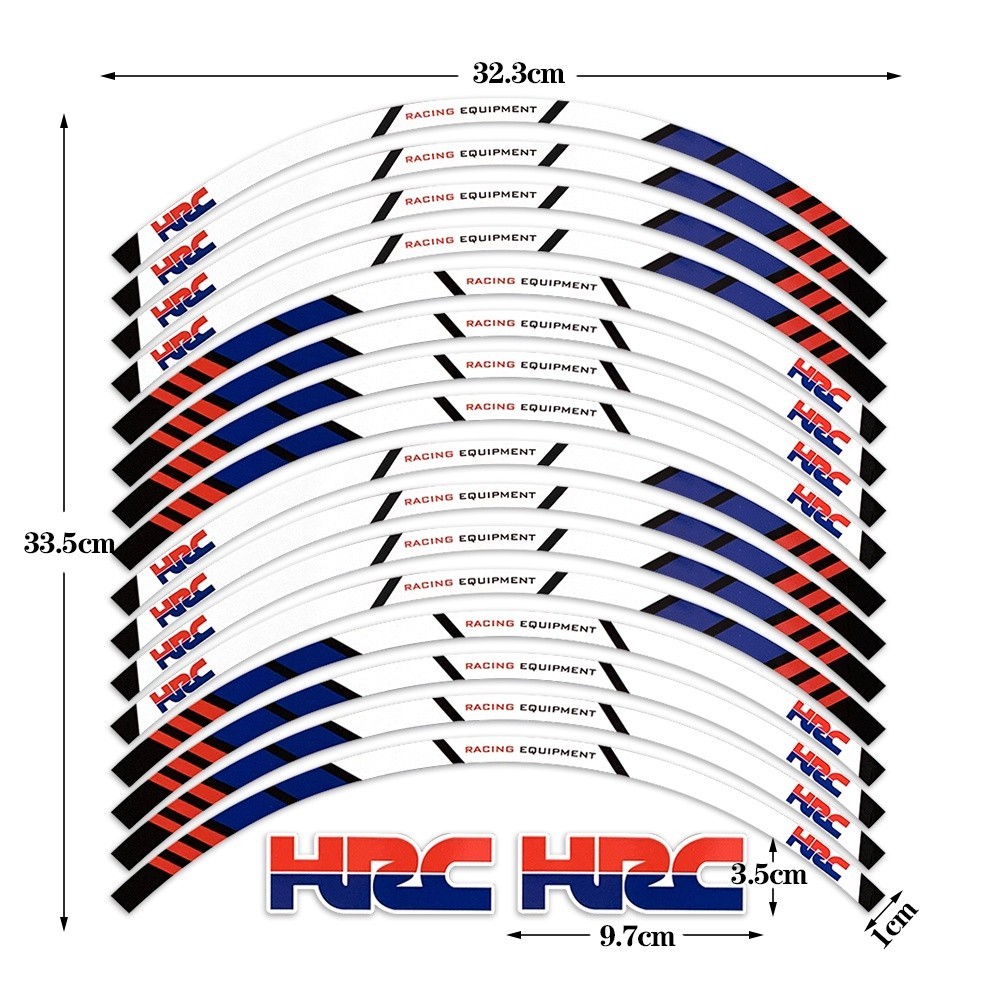 Honda HRC 17inch Wheel StickersSpecial Wheel Fishbone Sticker Modified ...