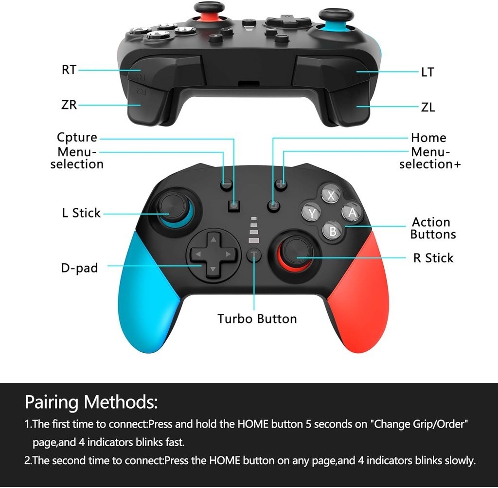 Wireless Joy-Con Controller for Nintendo Switch with Motion Controls ...